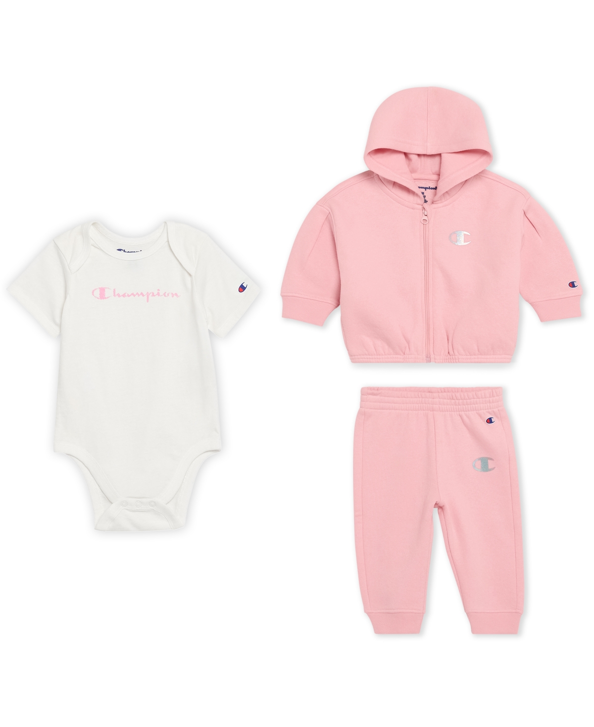 Click here for Champion Baby Girls 3-Piece Bodysuit  Hoodie and J... prices