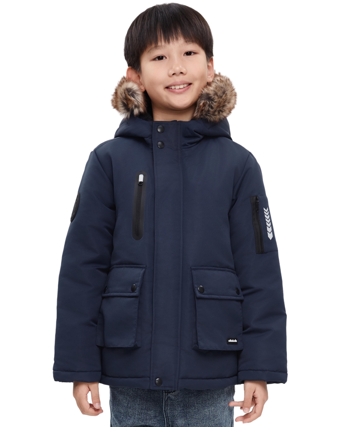 Click here for Rokka&Rolla Boys Parka Jacket with Lined Hood - Na... prices