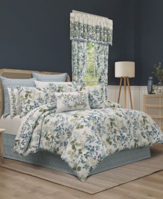 Royal Court Evergreen Botanical Leaf 4-Pc. Comforter Set, California ...