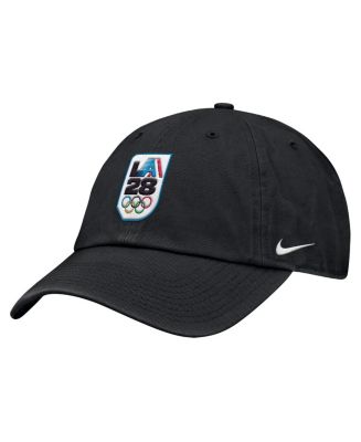 Nike Big Boys and Girls Black LA28 Summer Olympics Club Adjustable Hat ...
