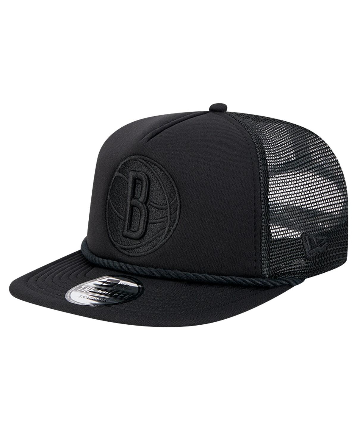 Click here for New Era Mens Black Brooklyn Nets Tone Foam Mesh Ba... prices