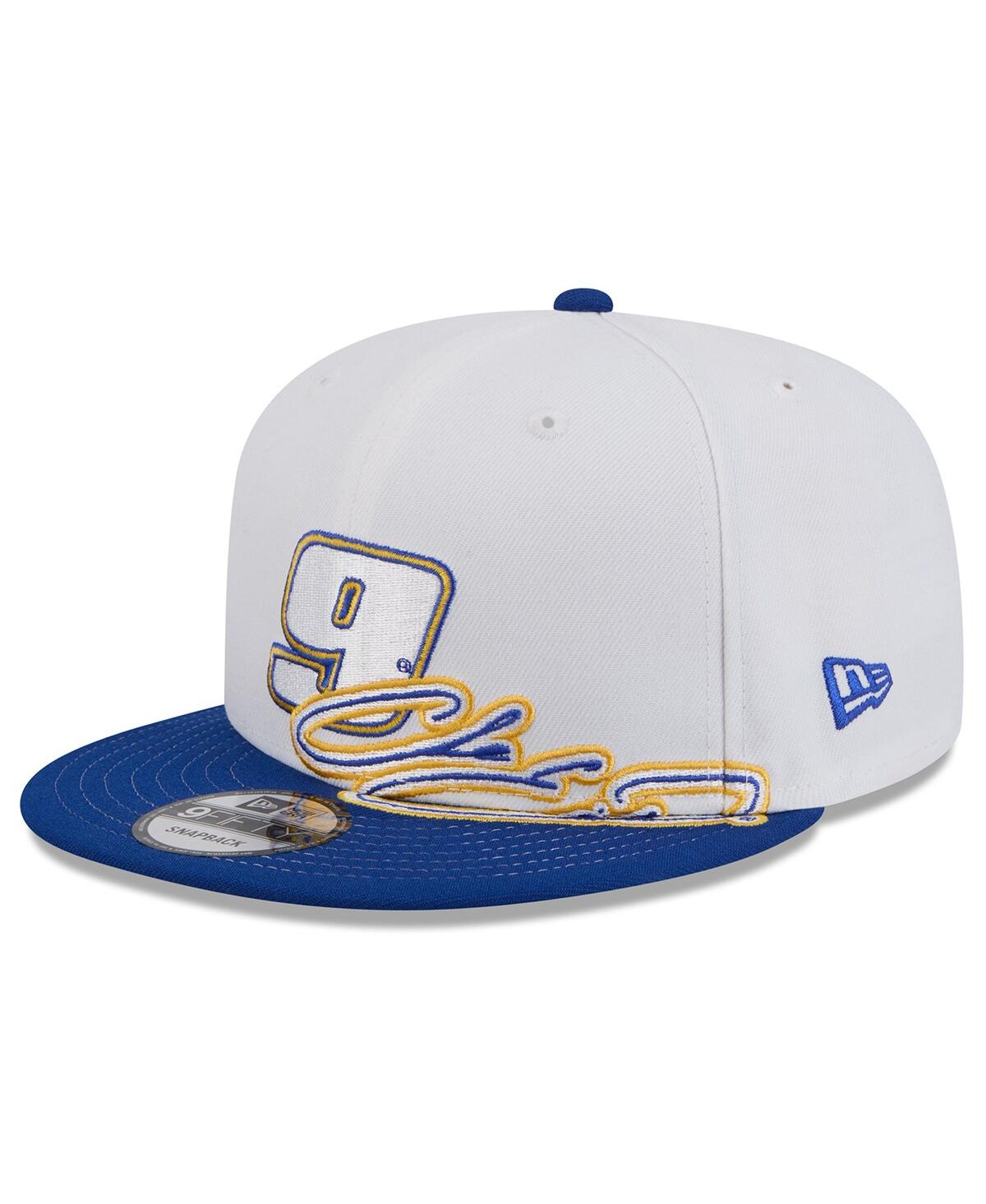 Click here for New Era Mens White/Blue Chase Elliott 9FIFTY Snapb... prices