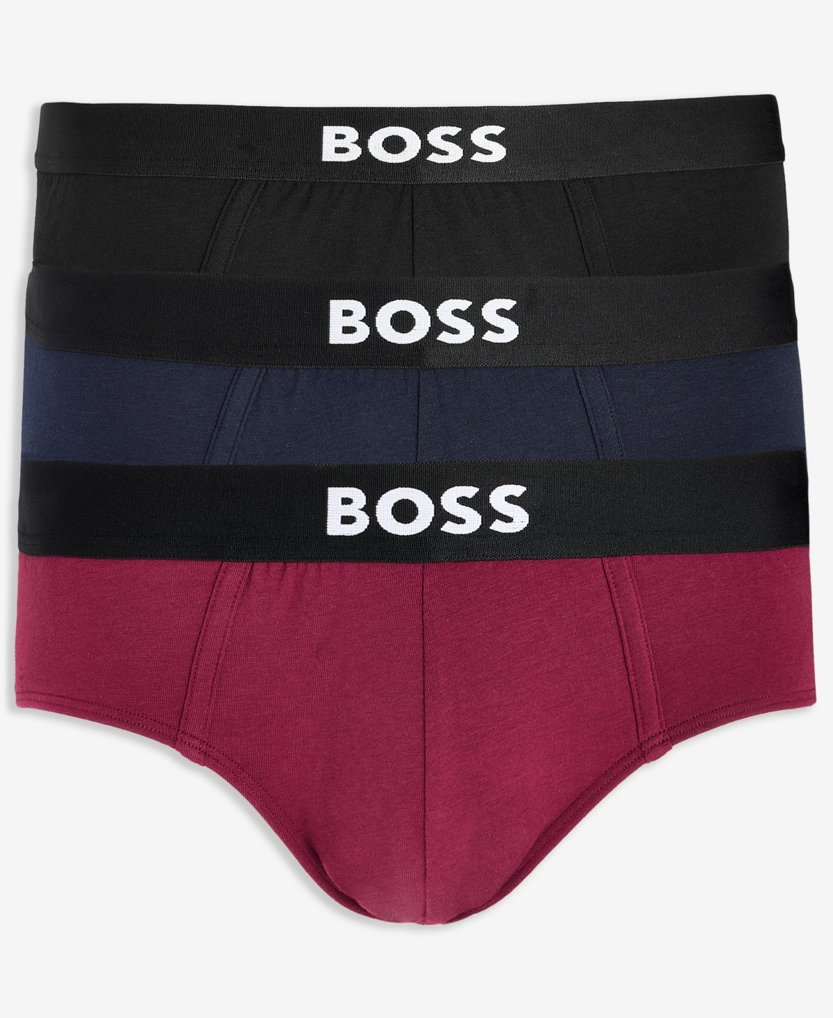 Click here for Boss by Hugo Boss Mens 3-Pack Logo Hip Briefs - Re... prices