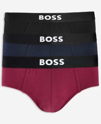 BOSS by Hugo Boss Men's 3-Pack Logo Hip Briefs - Macy's