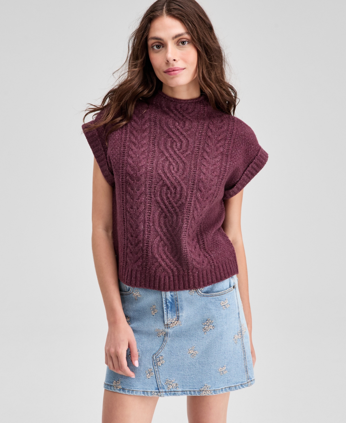 Click here for And Now This Womens Sleeveless Funnel-Neck Sweater... prices
