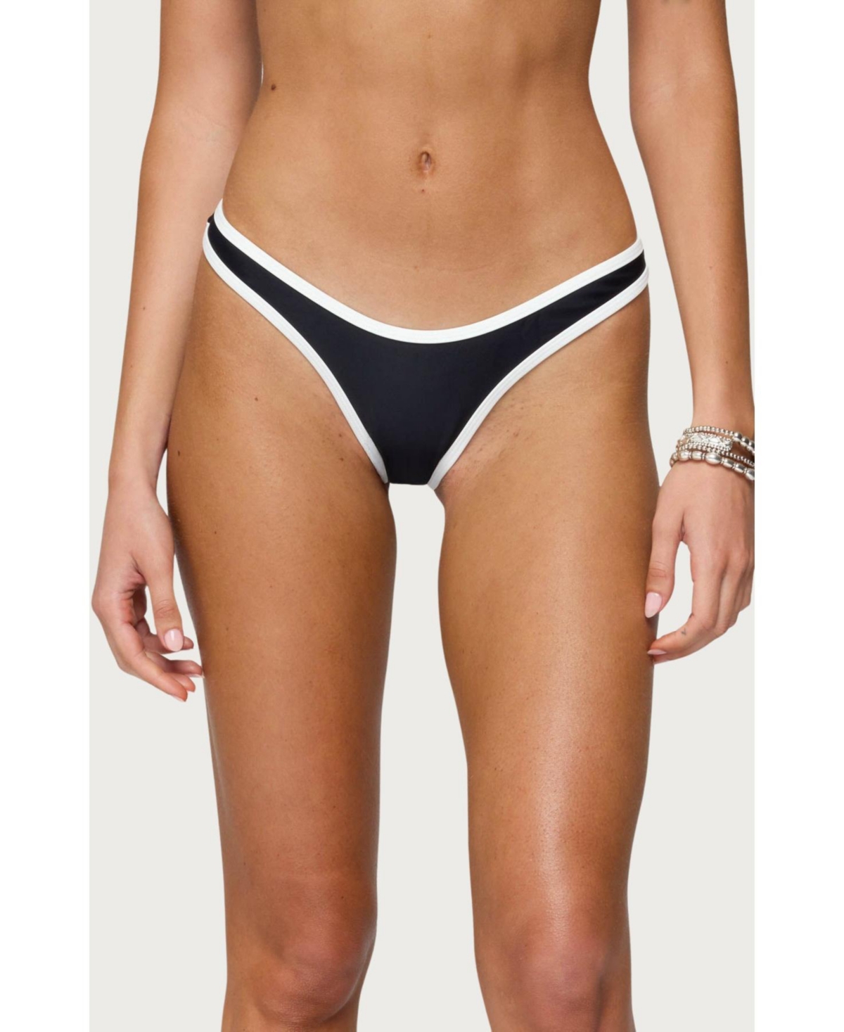 Click here for Edikted Womens Dina Contrast Bikini Bottom - Black prices