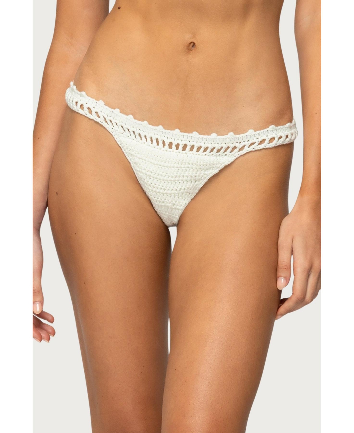 Click here for Edikted Womens Enzo Crochet Bikini Bottom - White prices