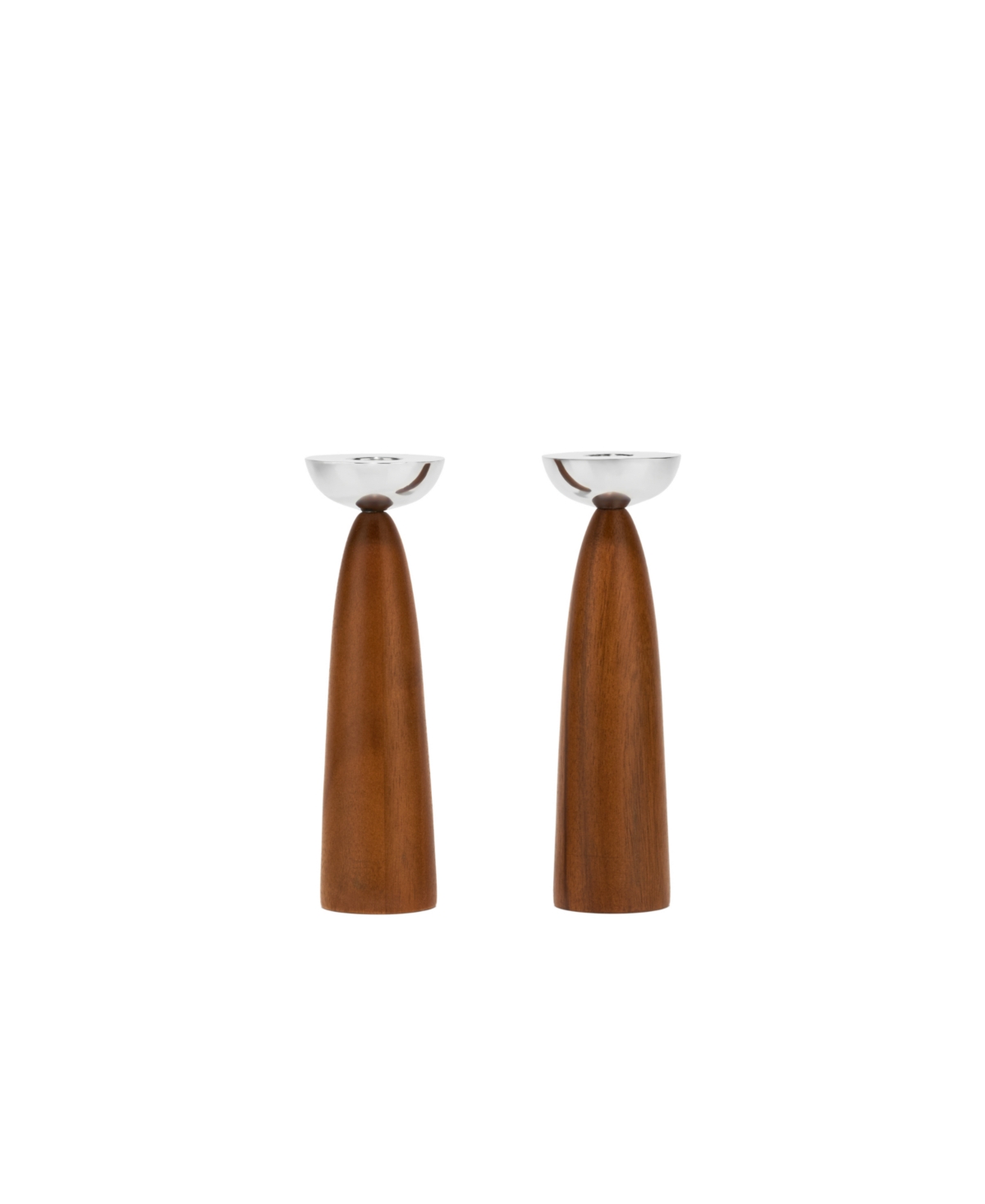 Click here for Nambe Unity Sabbath Candlesticks  Set of 2 - Brown... prices