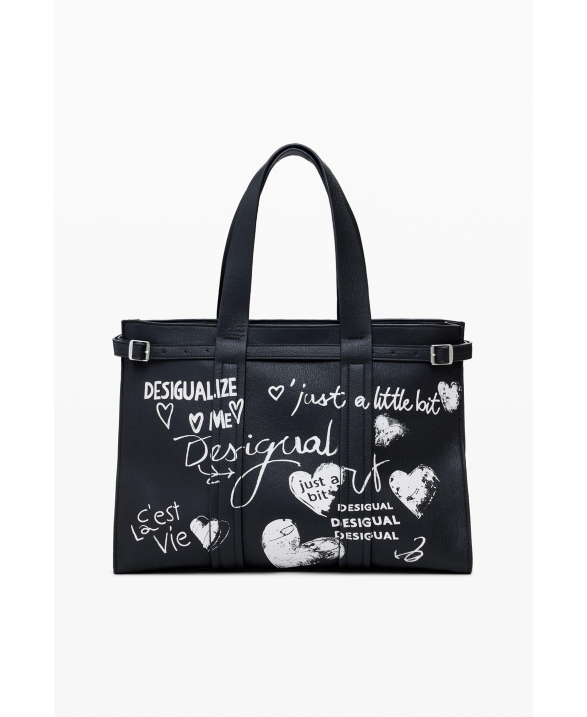 Click here for Desigual Womens Large faux leather shopper bag wit... prices