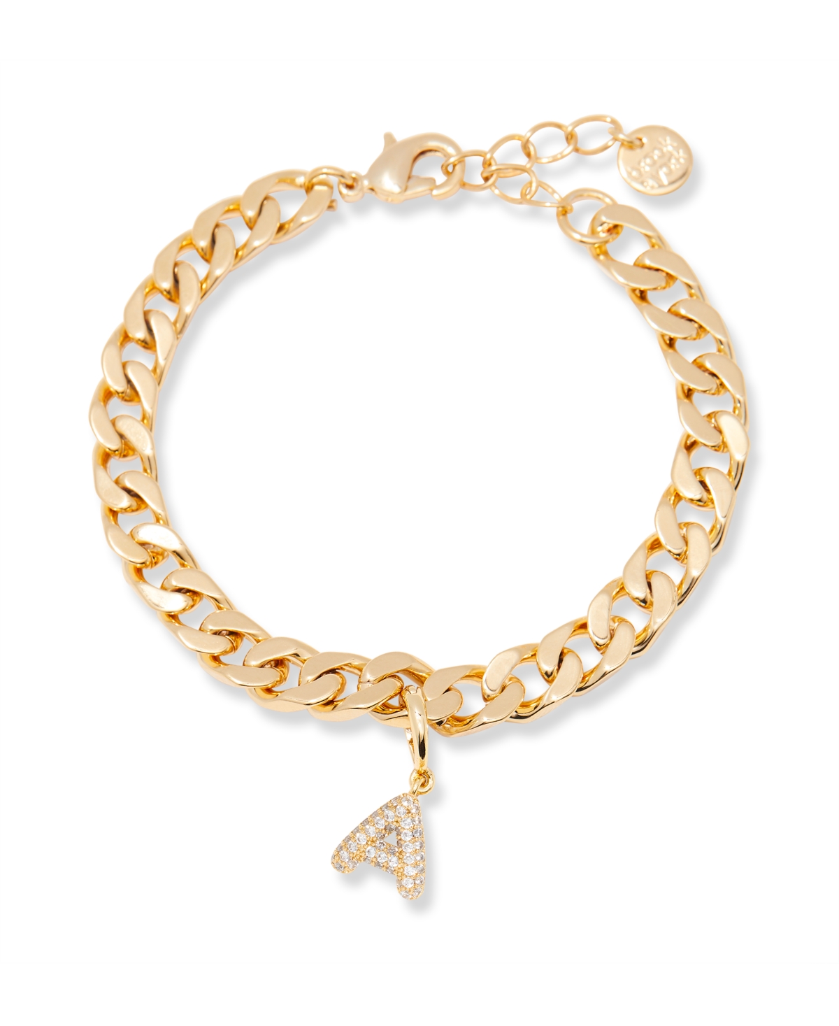 Click here for brook & york Gold Plated Ella Crystal Initial Chai... prices