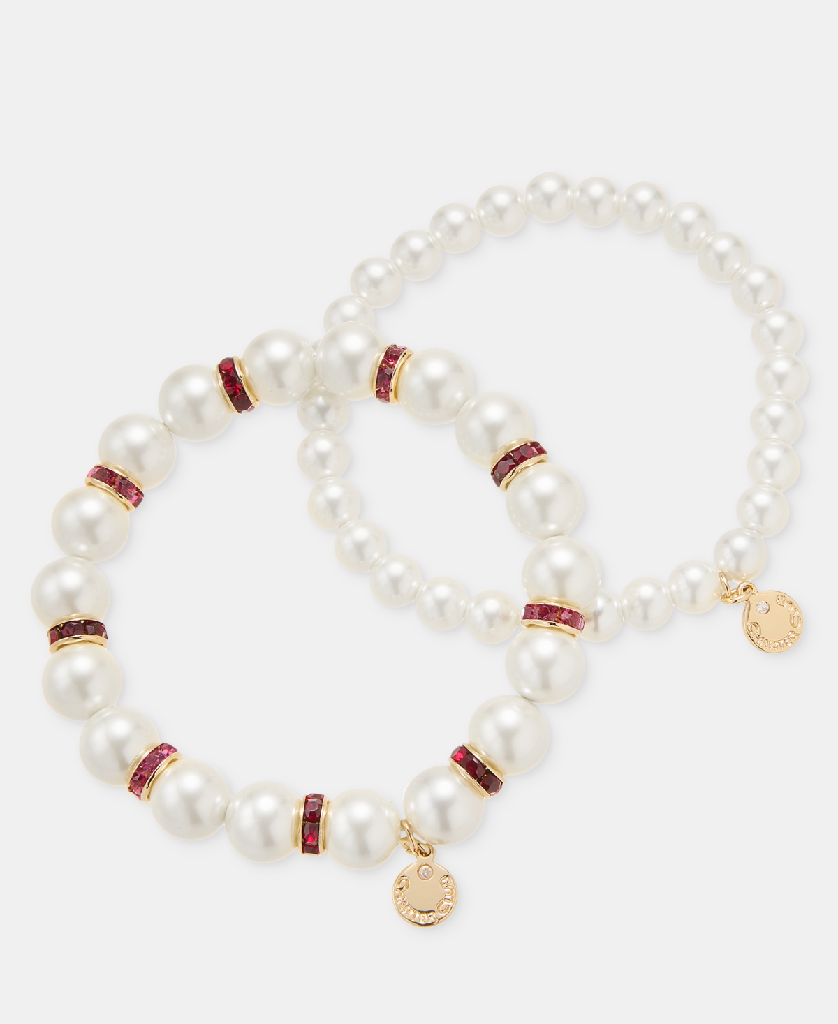 Click here for 2-Pc. Set Stone & Imitation Pearl Stretch Bracelet... prices