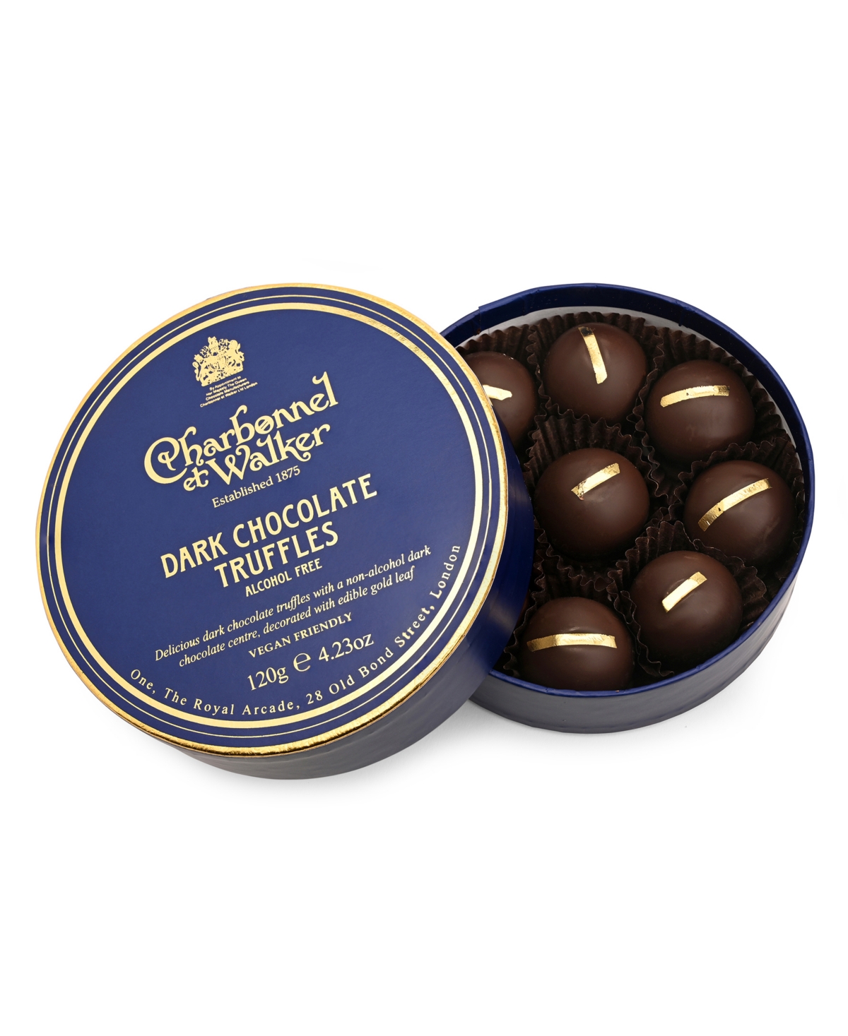 Click here for Charbonnel et Walker Dark Chocolate Gold Leaf Truf... prices