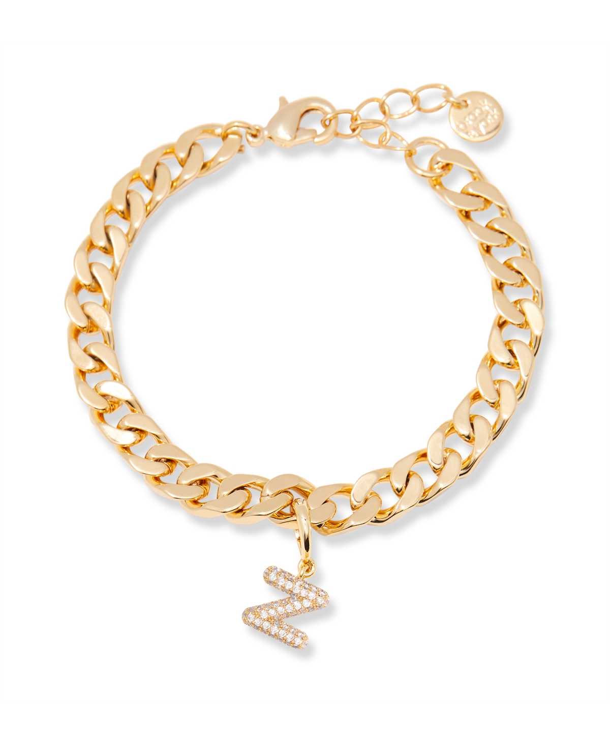 Click here for brook & york Gold Plated Ella Crystal Initial Chai... prices