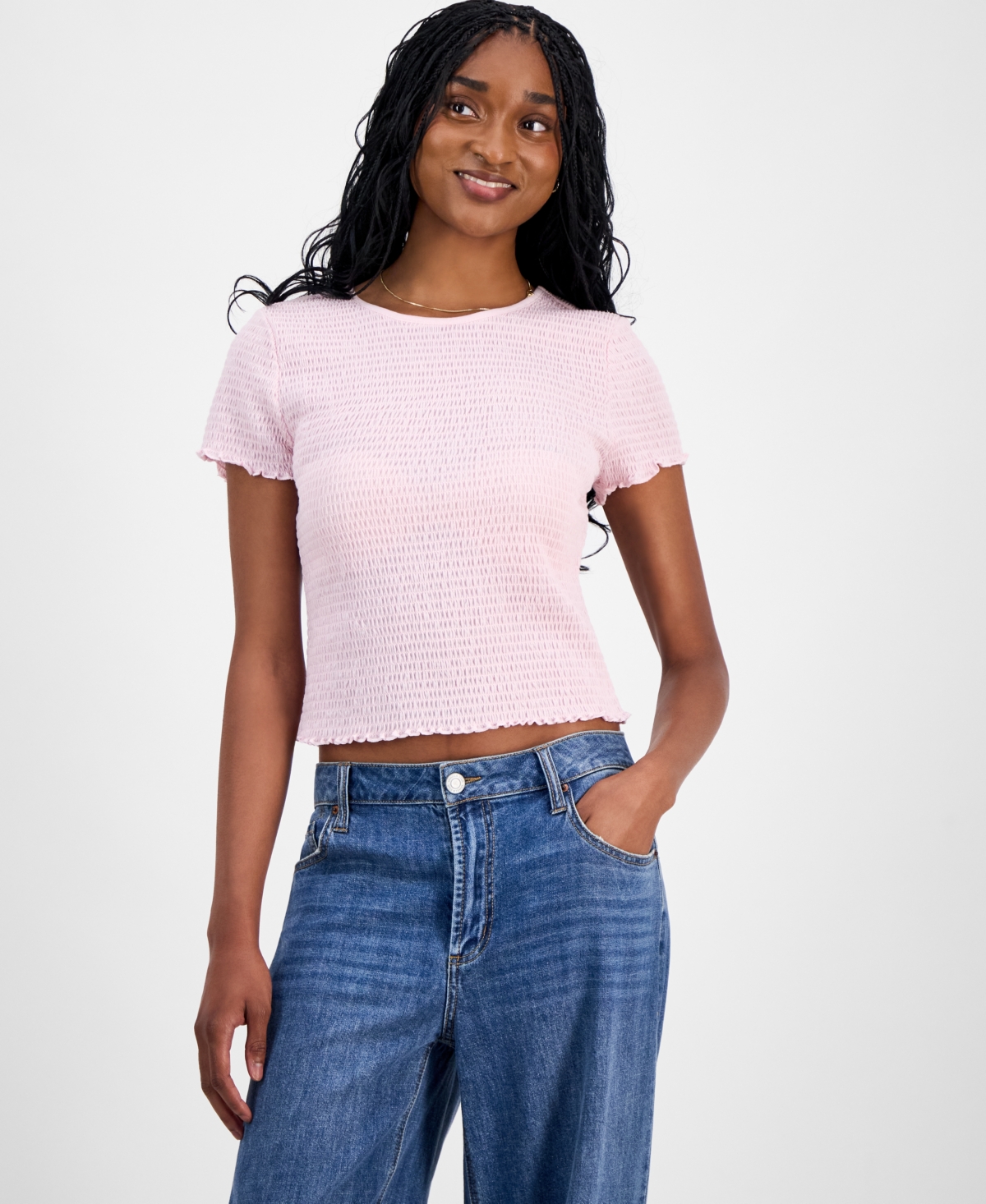 Click here for Madden Girl Juniors All Over Smocked Short-Sleeve... prices