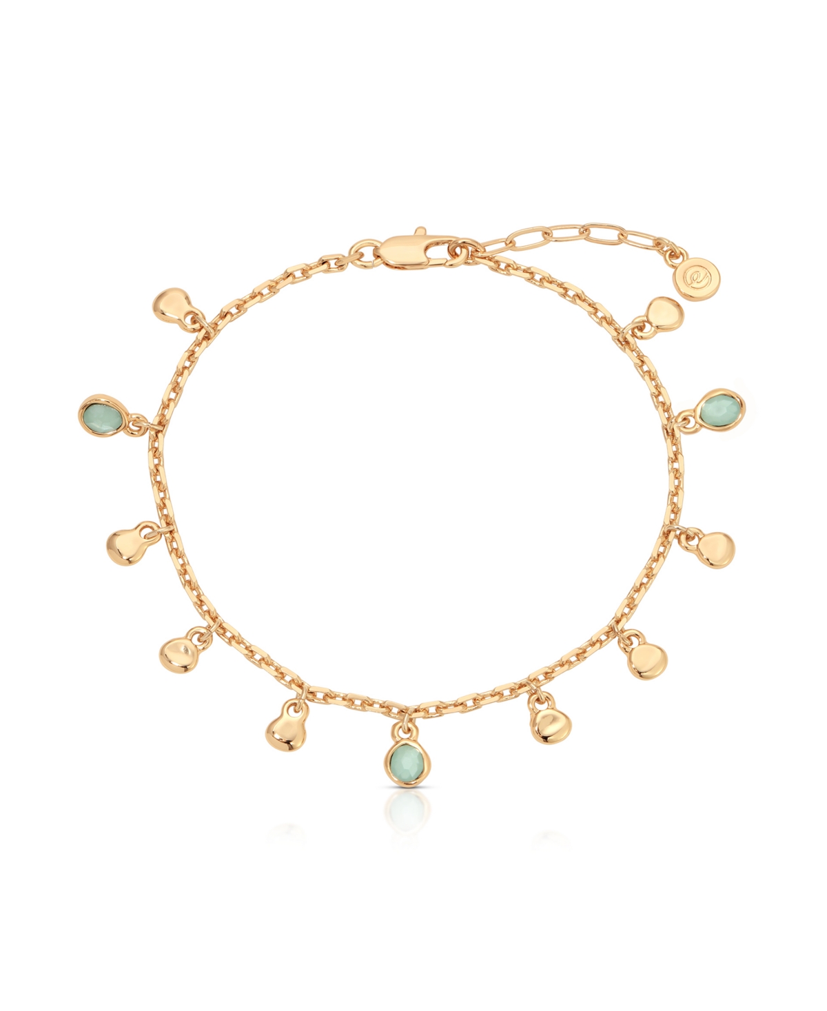 Click here for Ettika Sea Glass Anklet - Gold prices