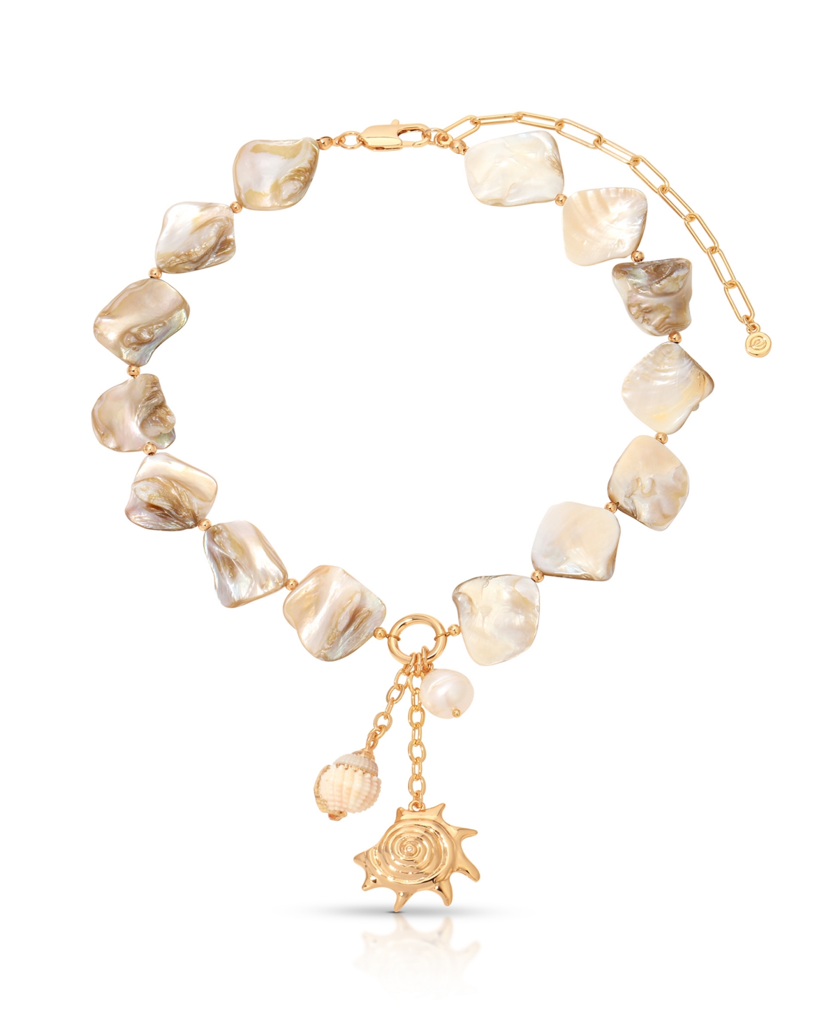 Click here for Ettika True Shell Pendant Necklace - Gold prices