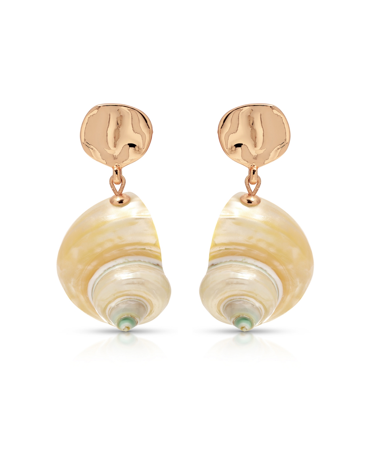 Ettika Sunken Treasure Shell Drop Earrings - Gold