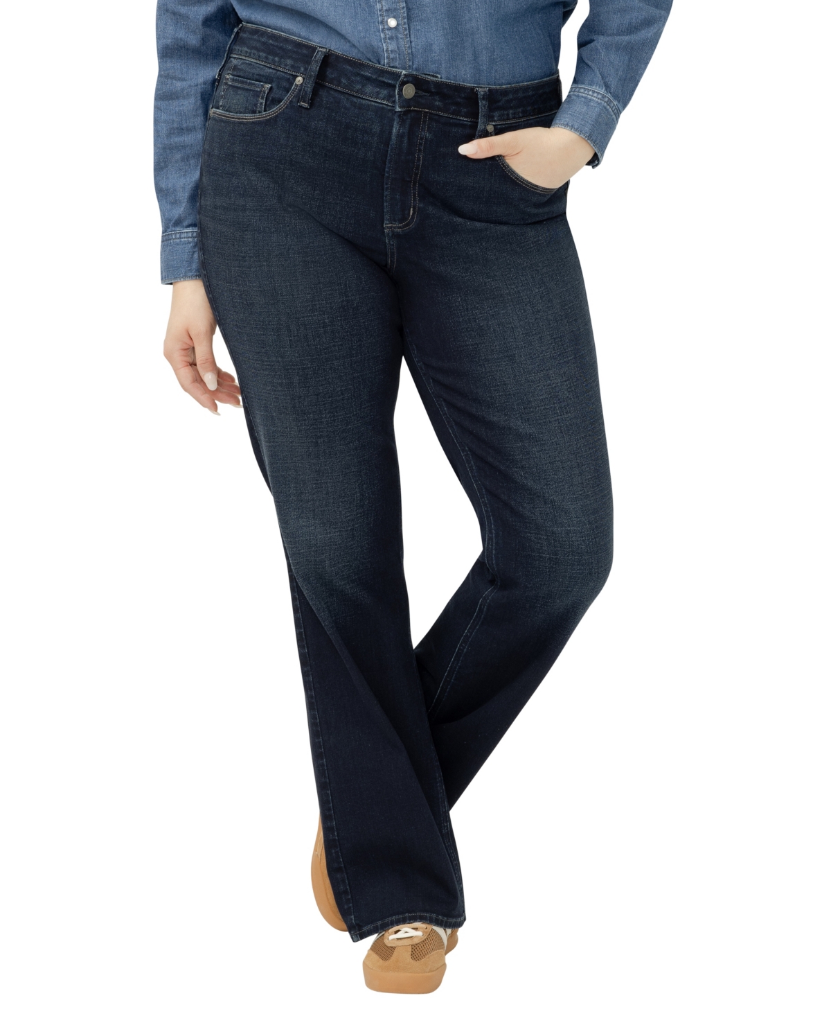 Click here for Silver Jeans Co. Plus Size Suki Mid Rise Curvy Fit... prices