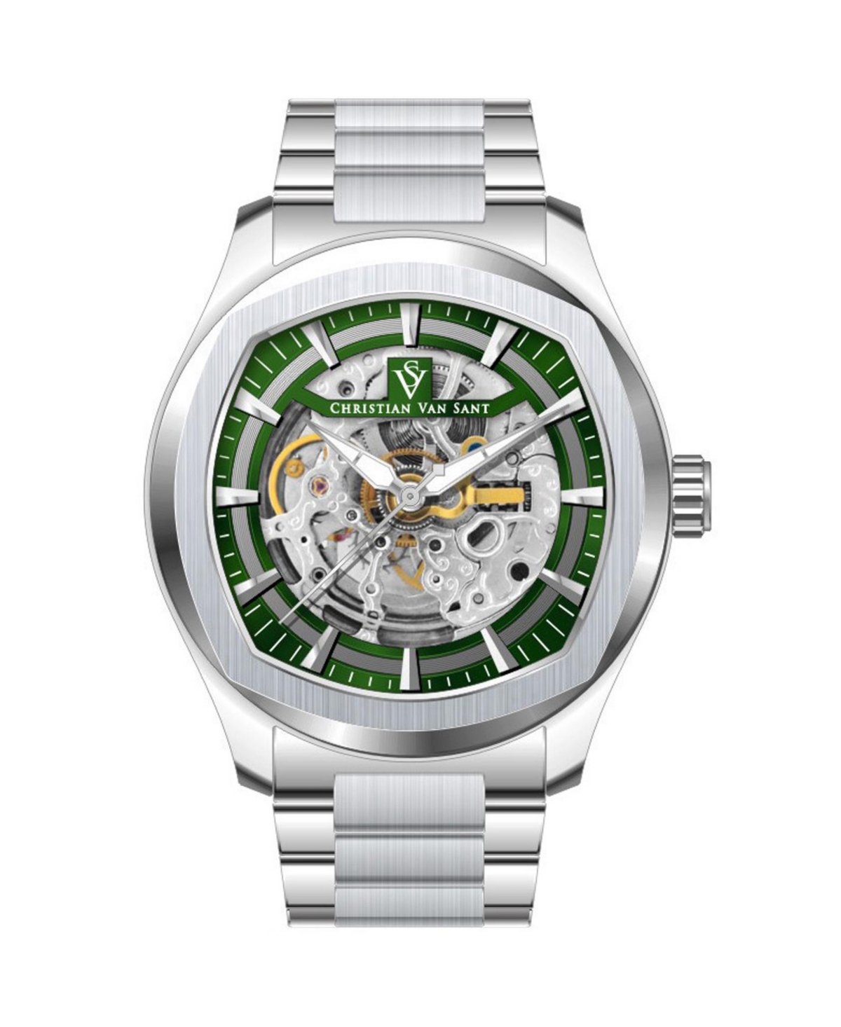 Click here for Christian Van Sant Mens Romeo Green Dial Watch - C... prices