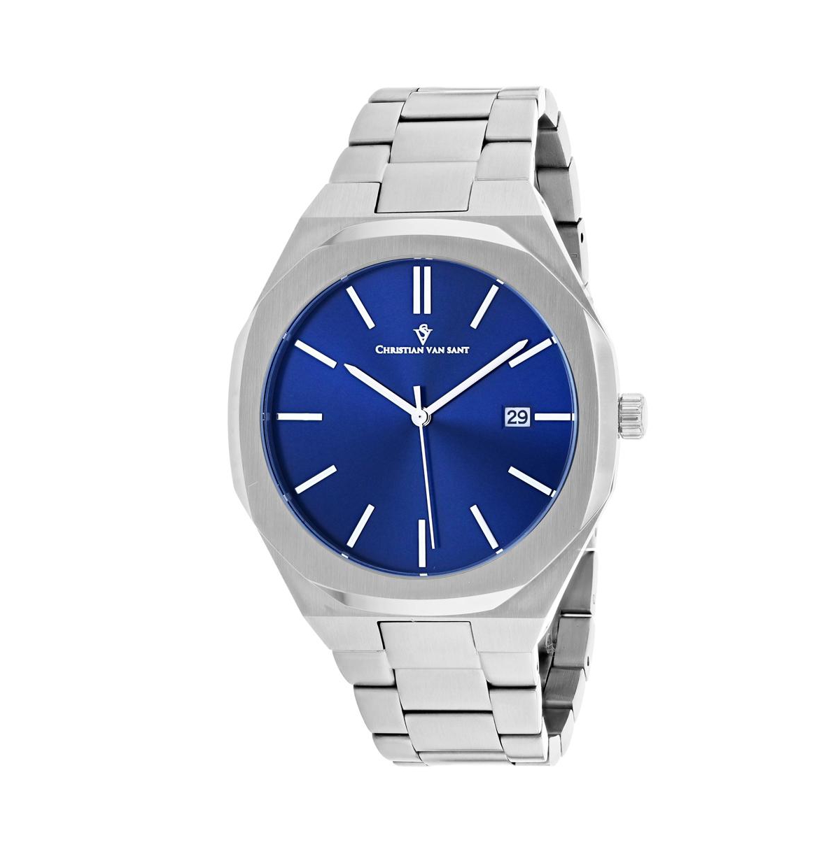Click here for Christian Van Sant Mens Octavius Slim Blue Dial Wa... prices