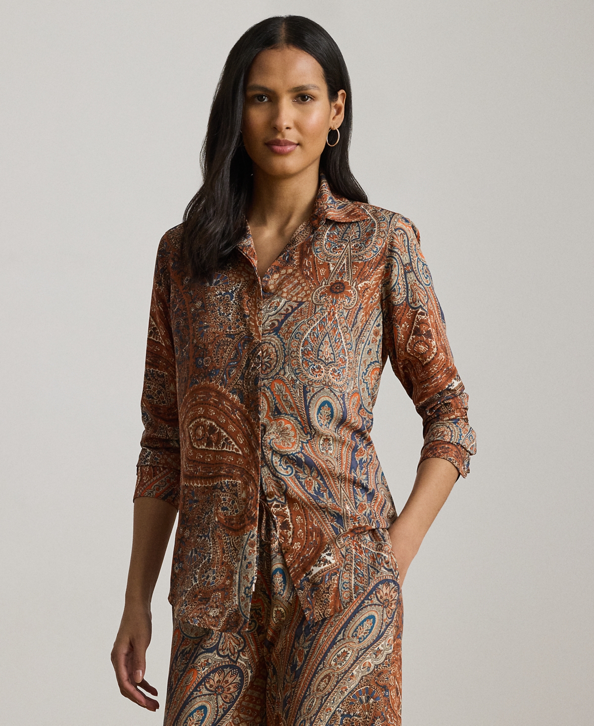 Click here for Lauren Ralph Lauren Petite Classic-Fit Paisley Cre... prices