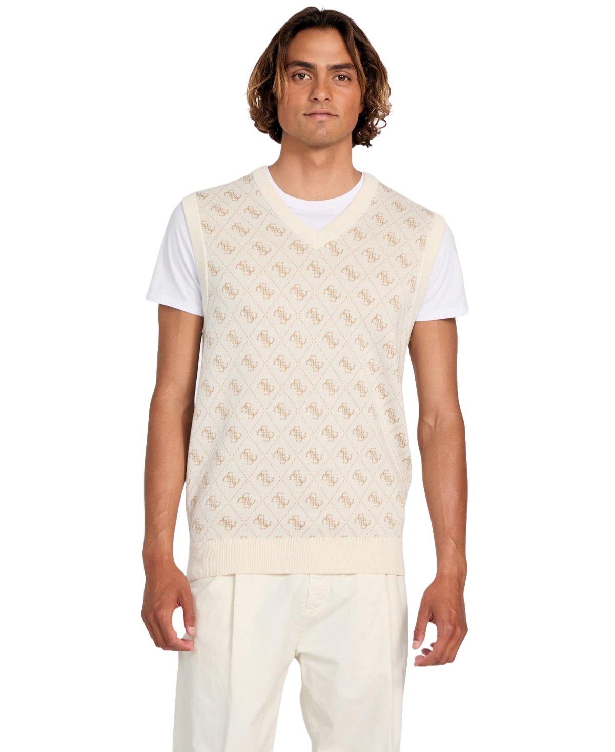 Click here for Guess Mens Horace Quattro G Logo Jacquard Sweater... prices