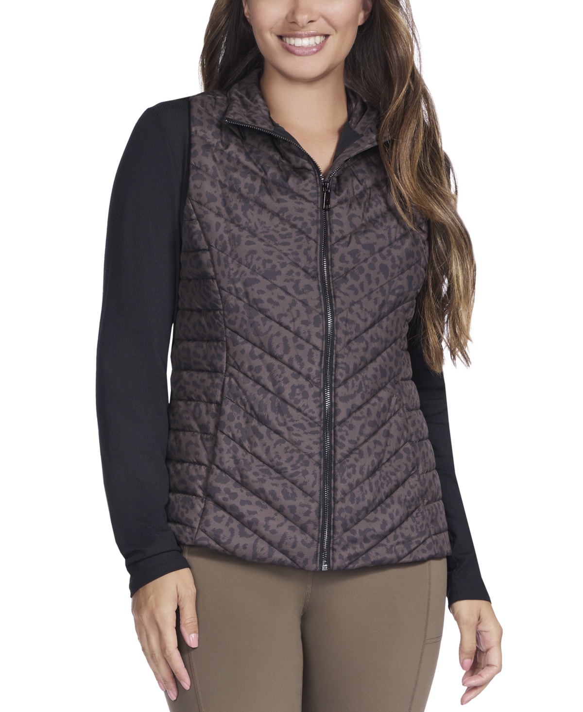 Click here for Skechers Womens On-The-Go Zip-Front Luxe Vest - Ch... prices