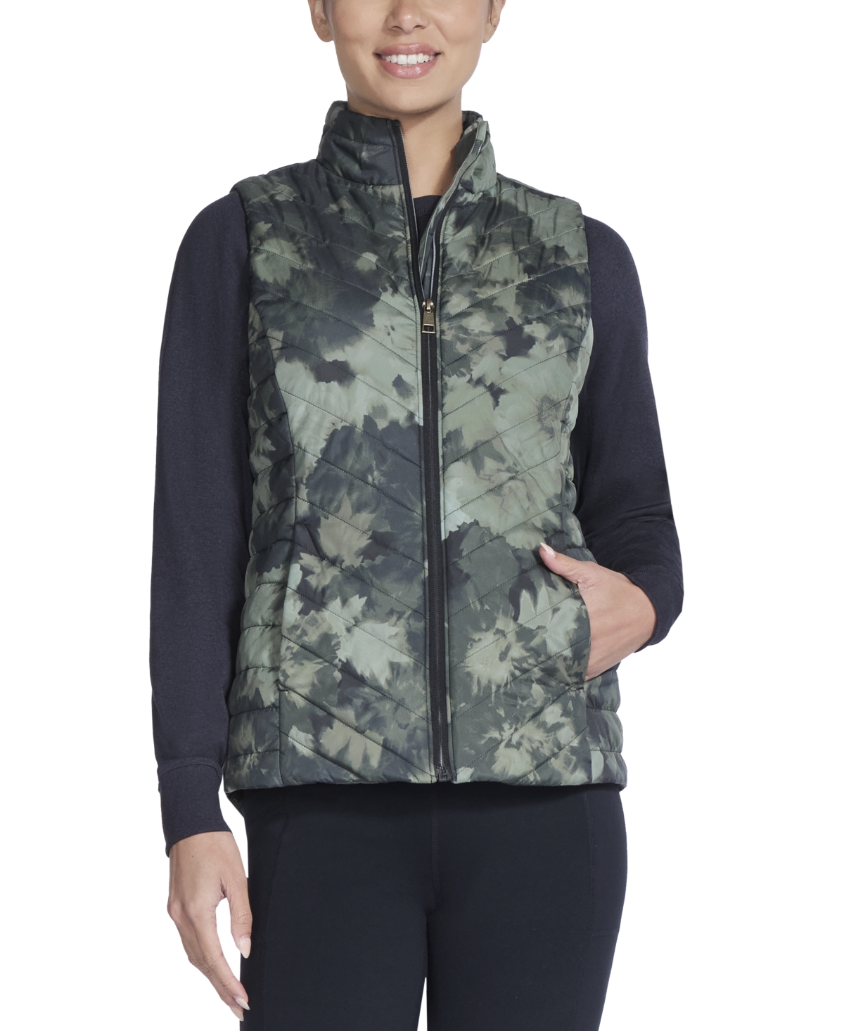 Click here for Skechers Womens On-The-Go Zip-Front Luxe Vest - Gr... prices