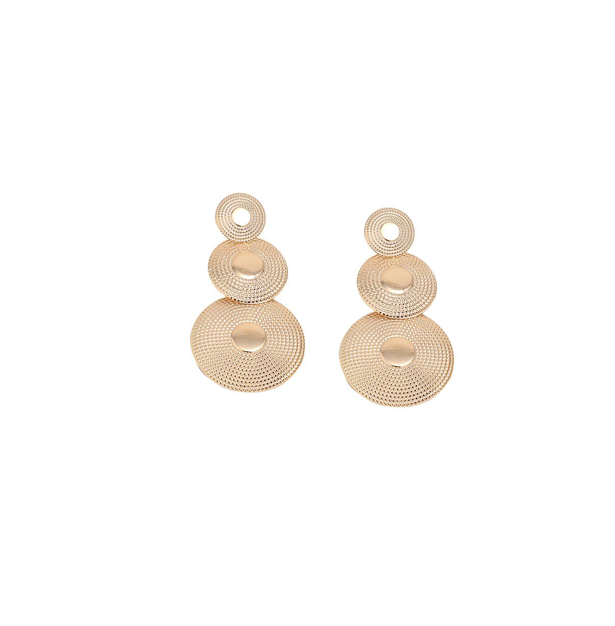 Click here for Sohi Womens Green Circular Drop Earrings - Gold prices