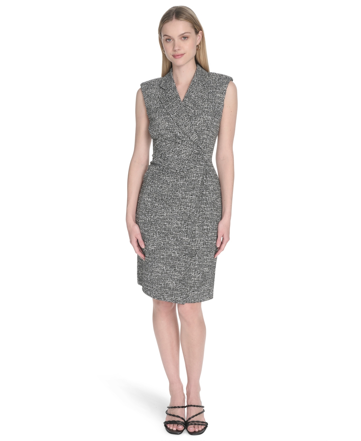 Click here for Calvin Klein Womens Sleeveless V-Neck Sheath Dress... prices