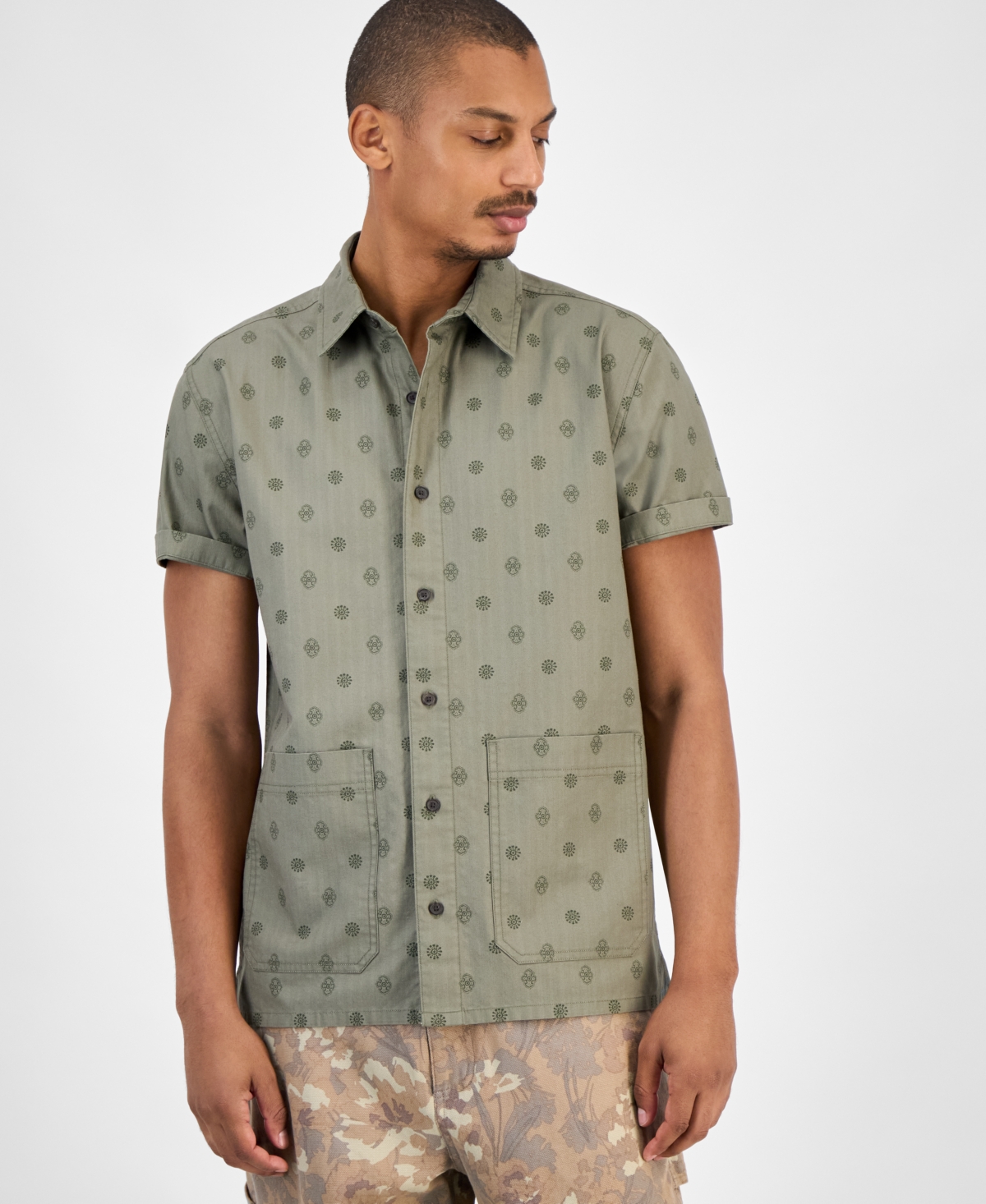 Click here for Sun + Stone Mens Printed Short-Sleeve Shirt  Macys... prices