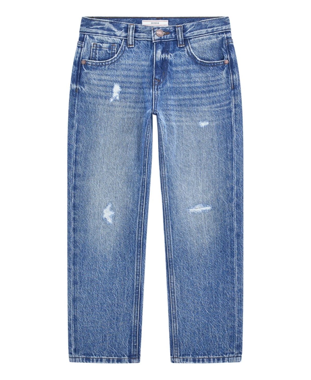 Click here for Guess Big Boys Distressed Straight Fit Denim Jeans... prices