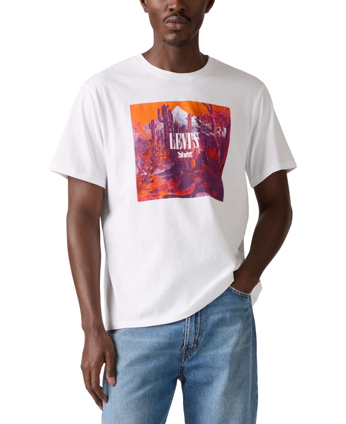 Click here for Levis Mens Relaxed-Fit Logo Graphic T-Shirts - Whi... prices