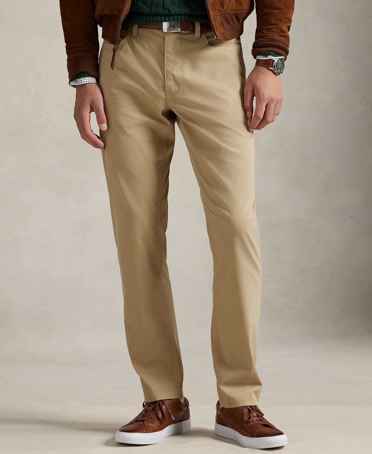 Polo Ralph Lauren Mens Classic-Fit Performance Twill Pants - Classic Khaki