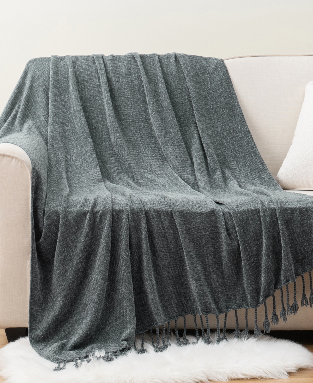 Click here for Battilo Lifestyle Chenille Throw with Fringe Tasse... prices