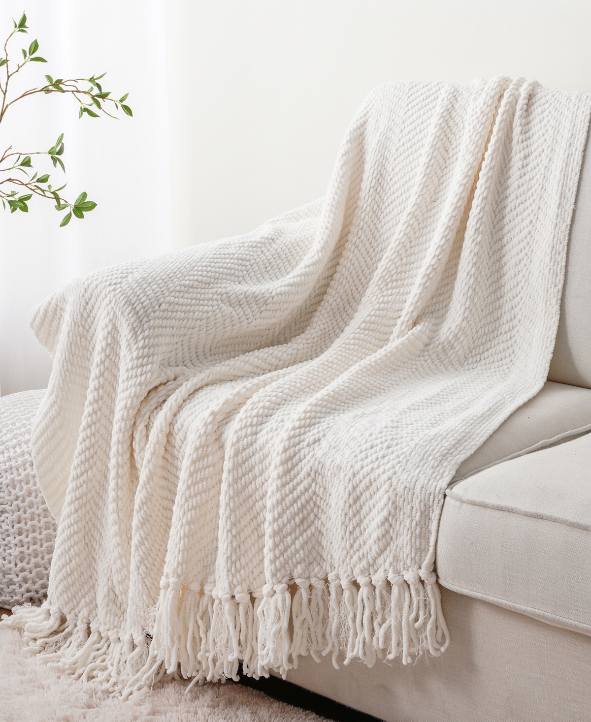 Click here for Battilo Herringbone Chenille Knit Throw  60x 80 -... prices