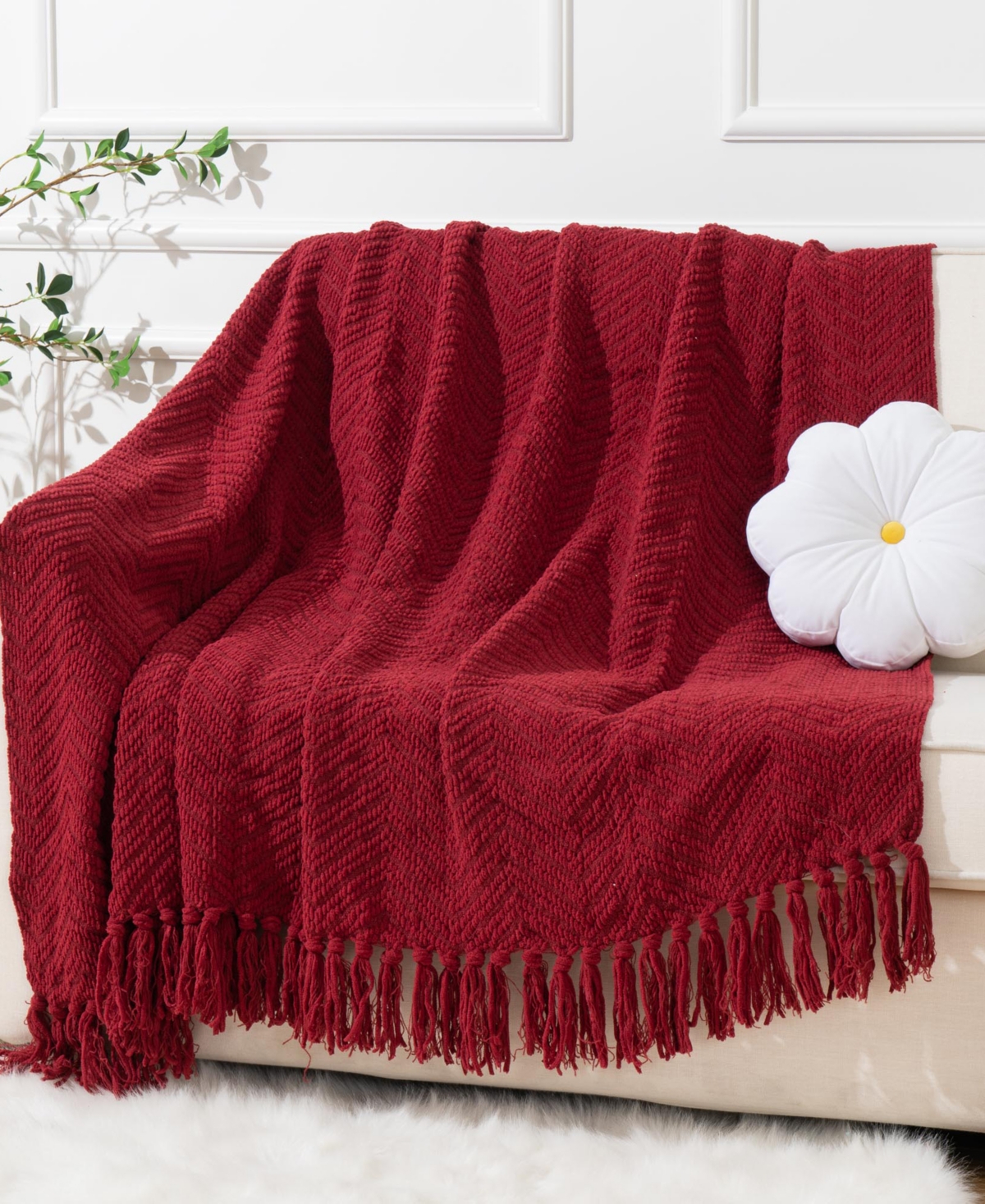 Click here for Battilo Herringbone Chenille Knit Throw  60x 80 -... prices