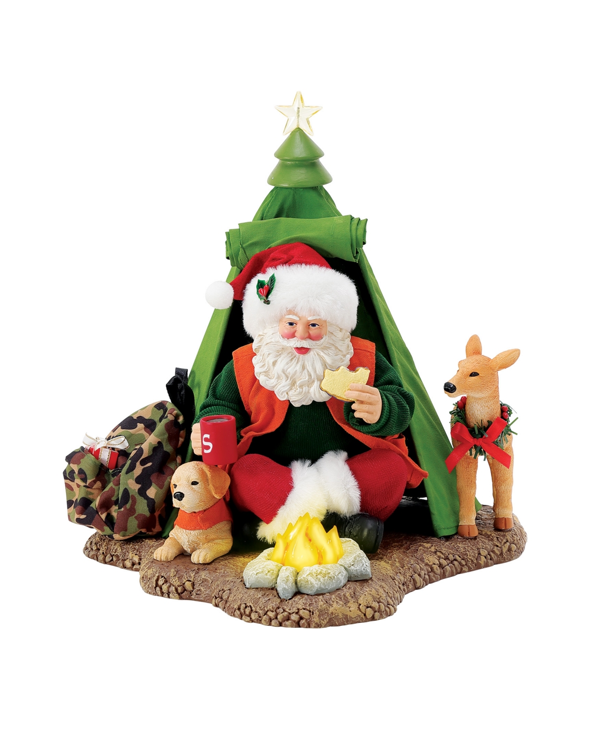 Click here for Department 56 Possible Dream Santa Tent Camping Fi... prices