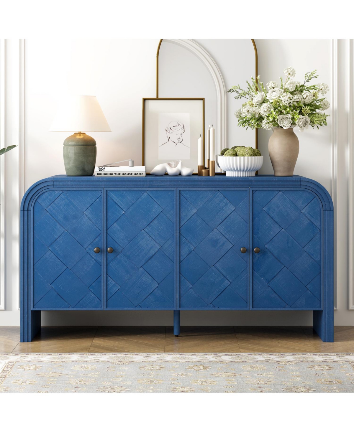 Click here for Streamdale Furniture Woven Wood Slat Door Sideboar... prices