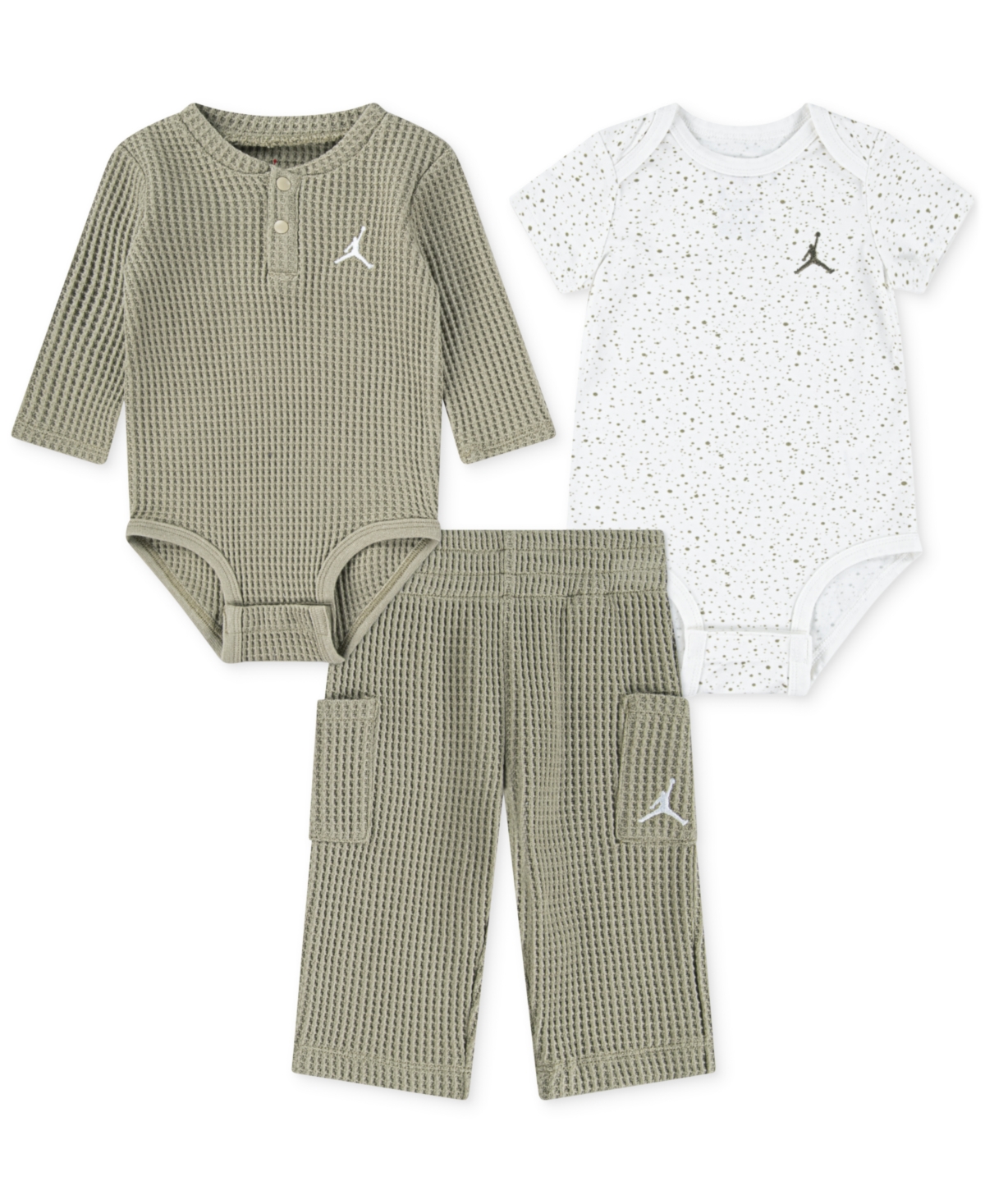 Click here for Jordan Baby Jumpman Waffle Bodysuits & Pants  3 Pi... prices