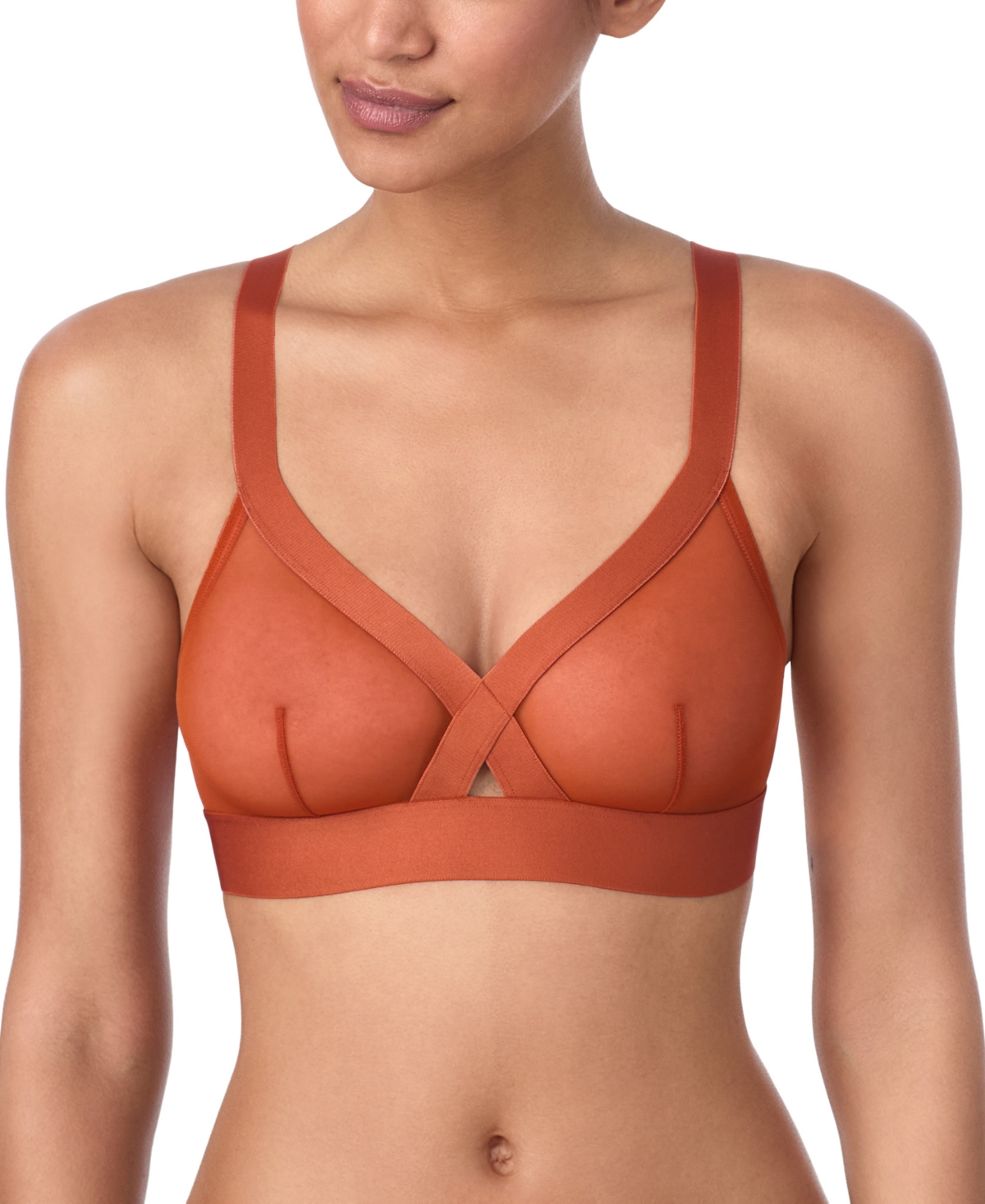 Click here for Dkny Womens Sheers Unlined Mesh Bralette Bra DK408... prices
