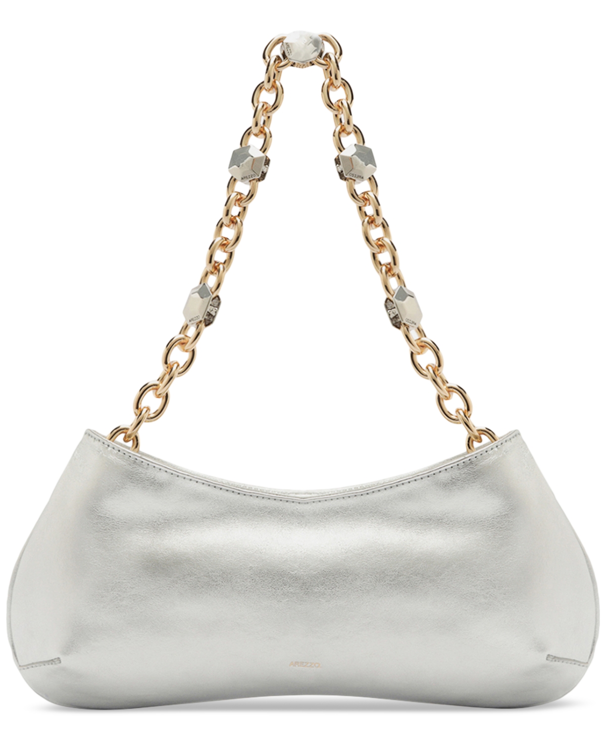 Click here for Arezzo Luna Small Leather Baguette - Silver prices