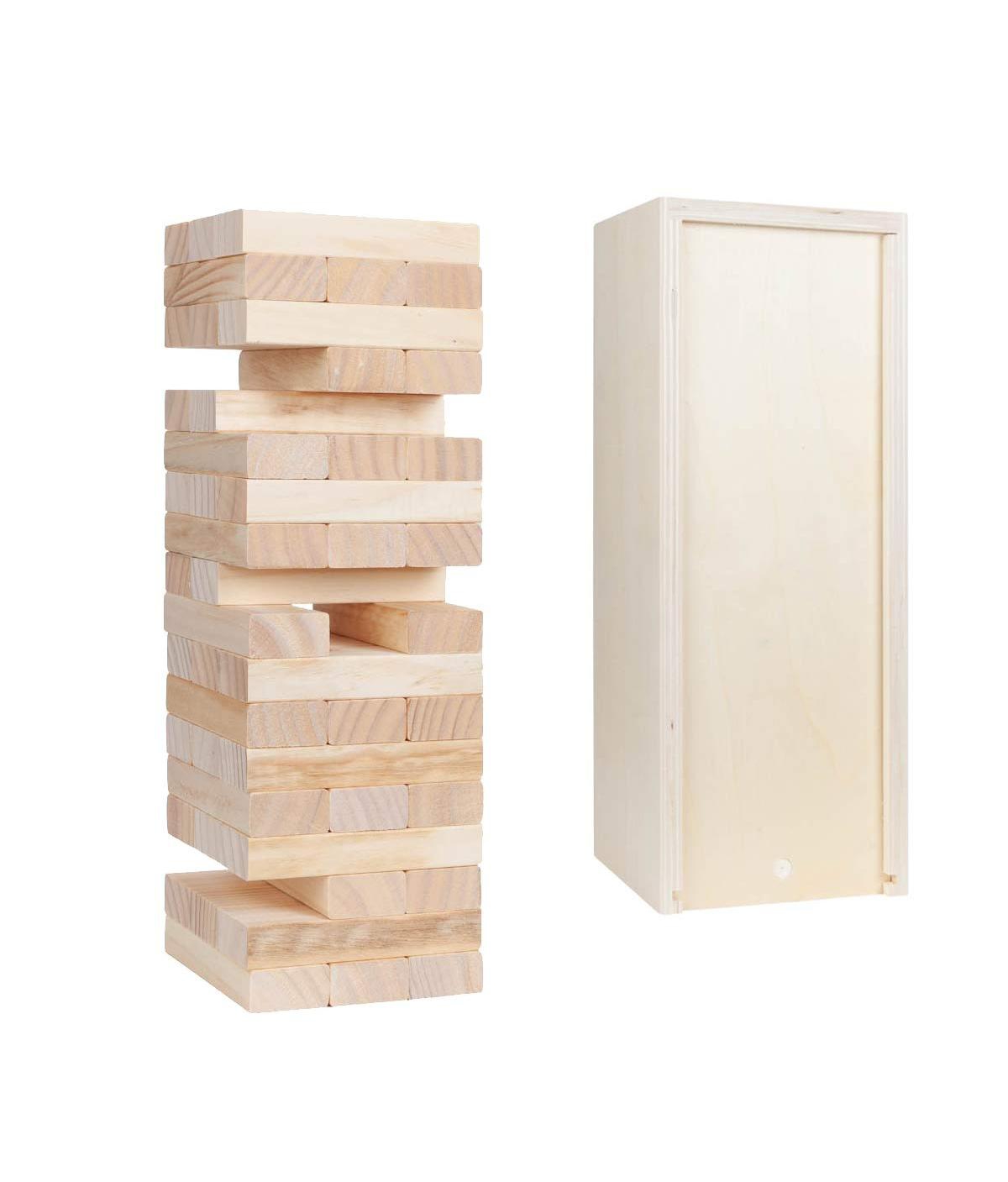 Click here for We Games Walnut Stain Wood Blocks Tower Game with... prices