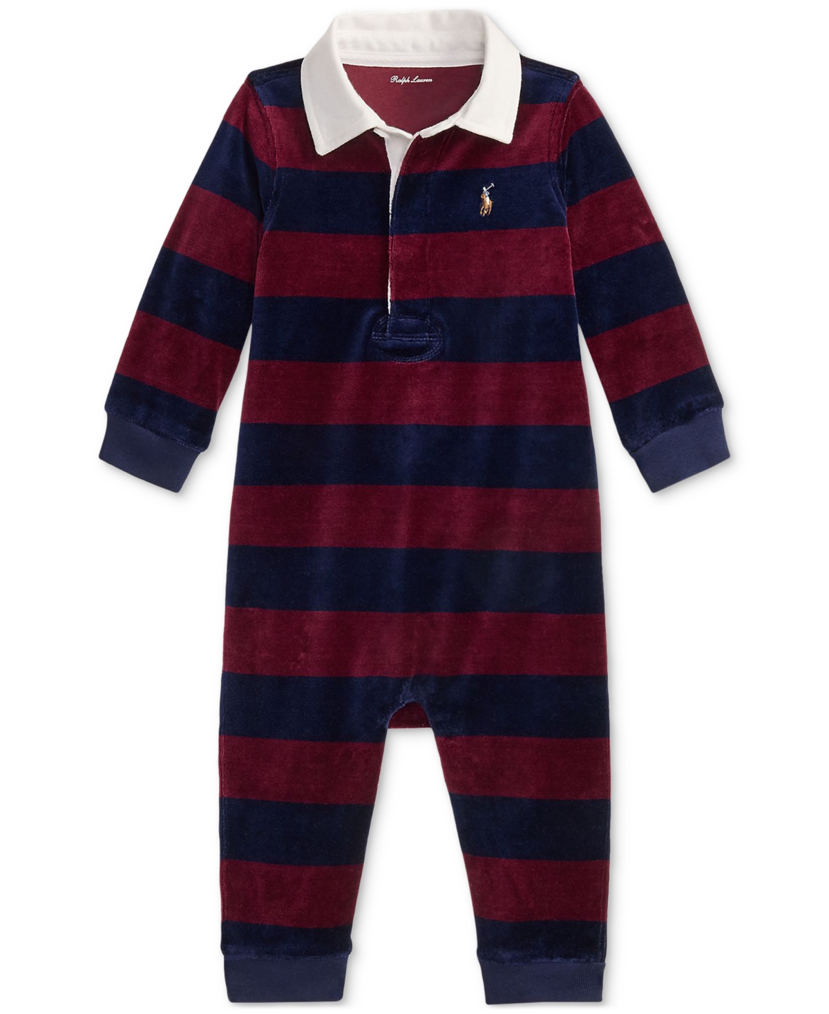 Click here for Polo Ralph Lauren Baby Boys Velour Rugby Coverall... prices