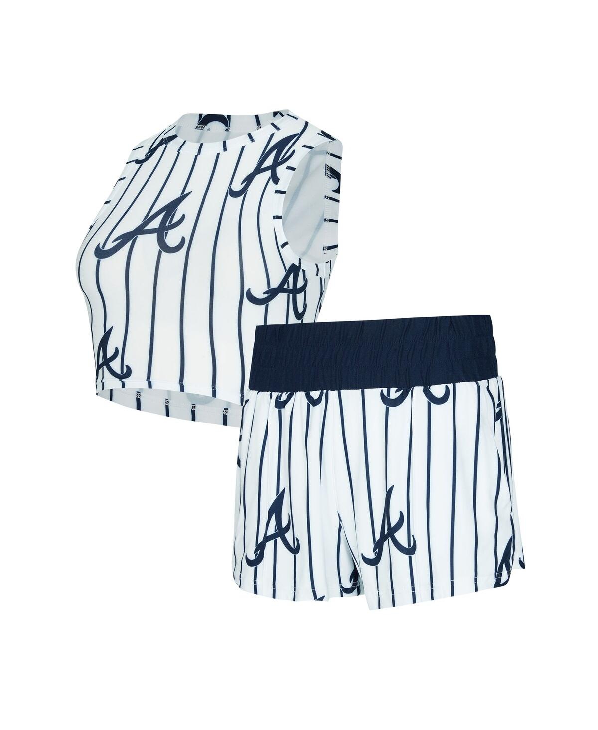 Click here for Concepts Sport WomensÂ White Atlanta Braves Pinstr... prices