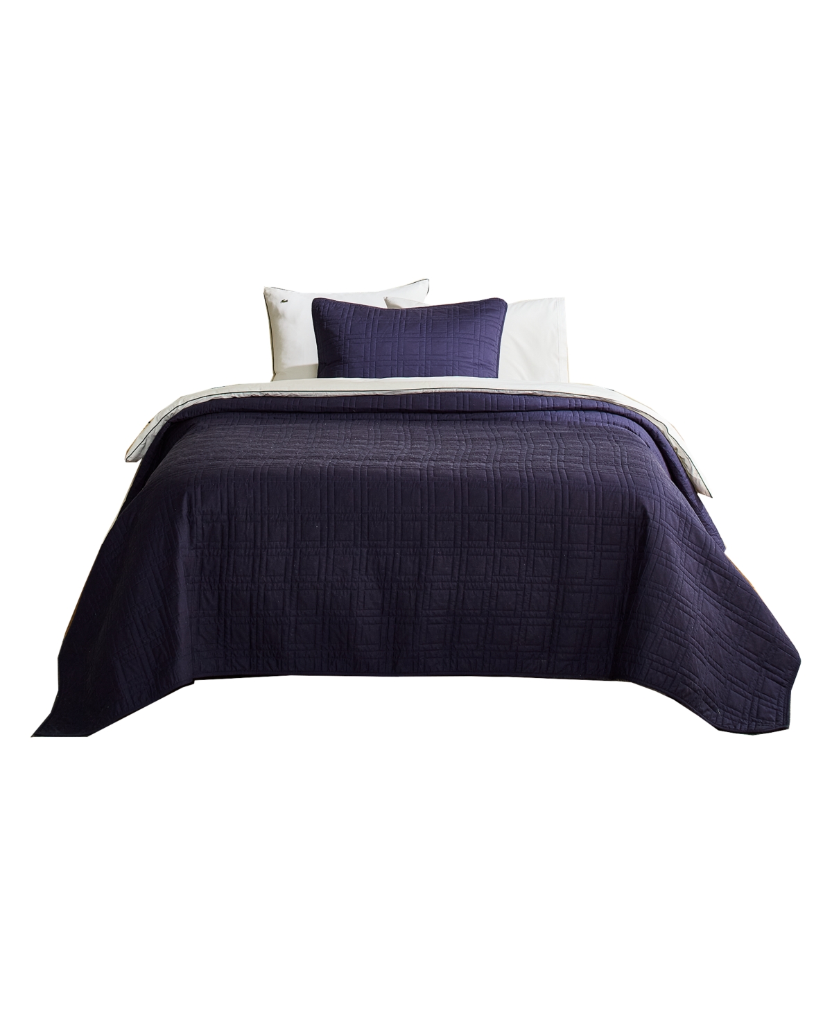 Click here for Lacoste Logo Cotton 2-Pc. Quilt Set  Twin - Navy prices