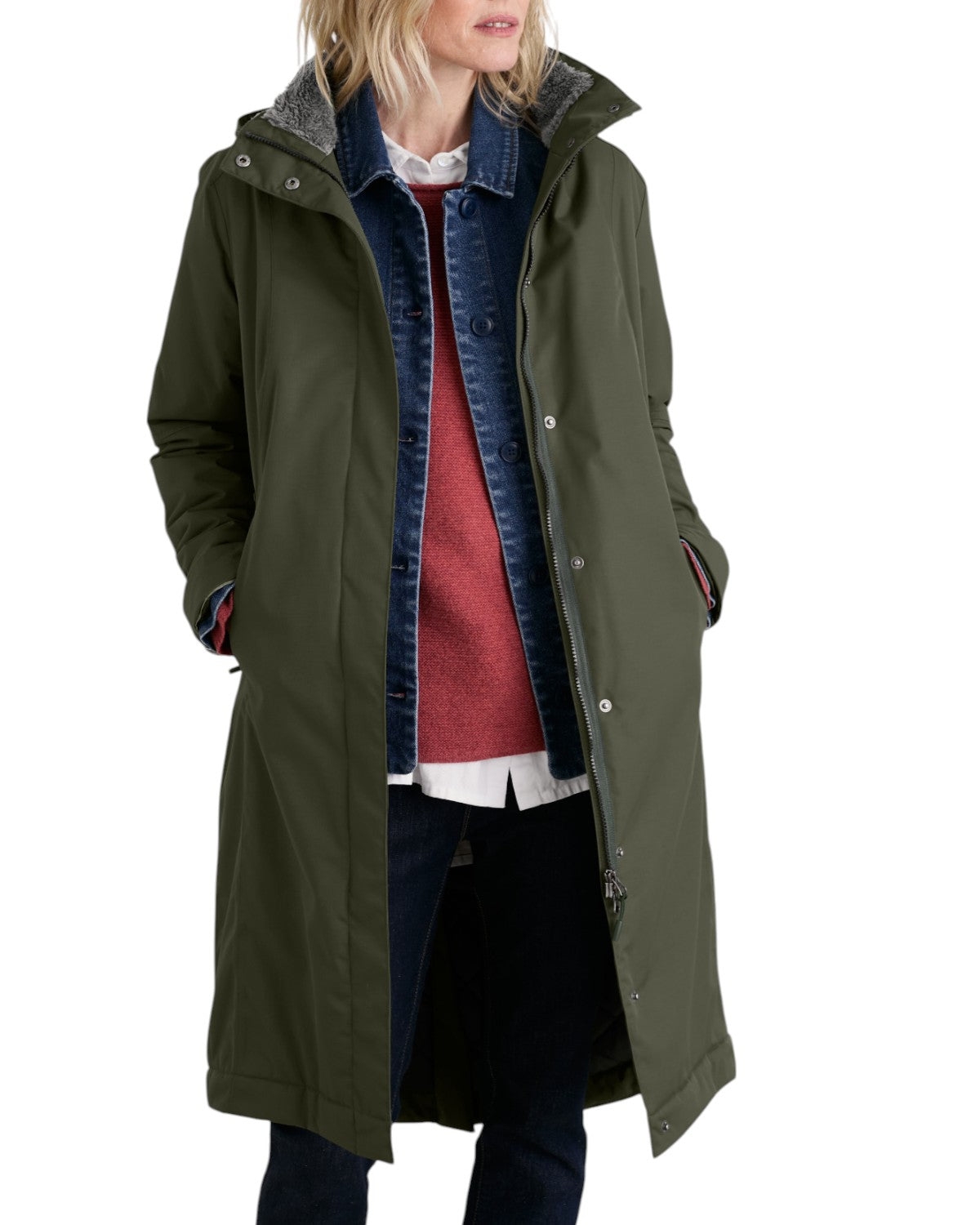 Seasalt Cornwall Womens Janelle Coat - Woodland