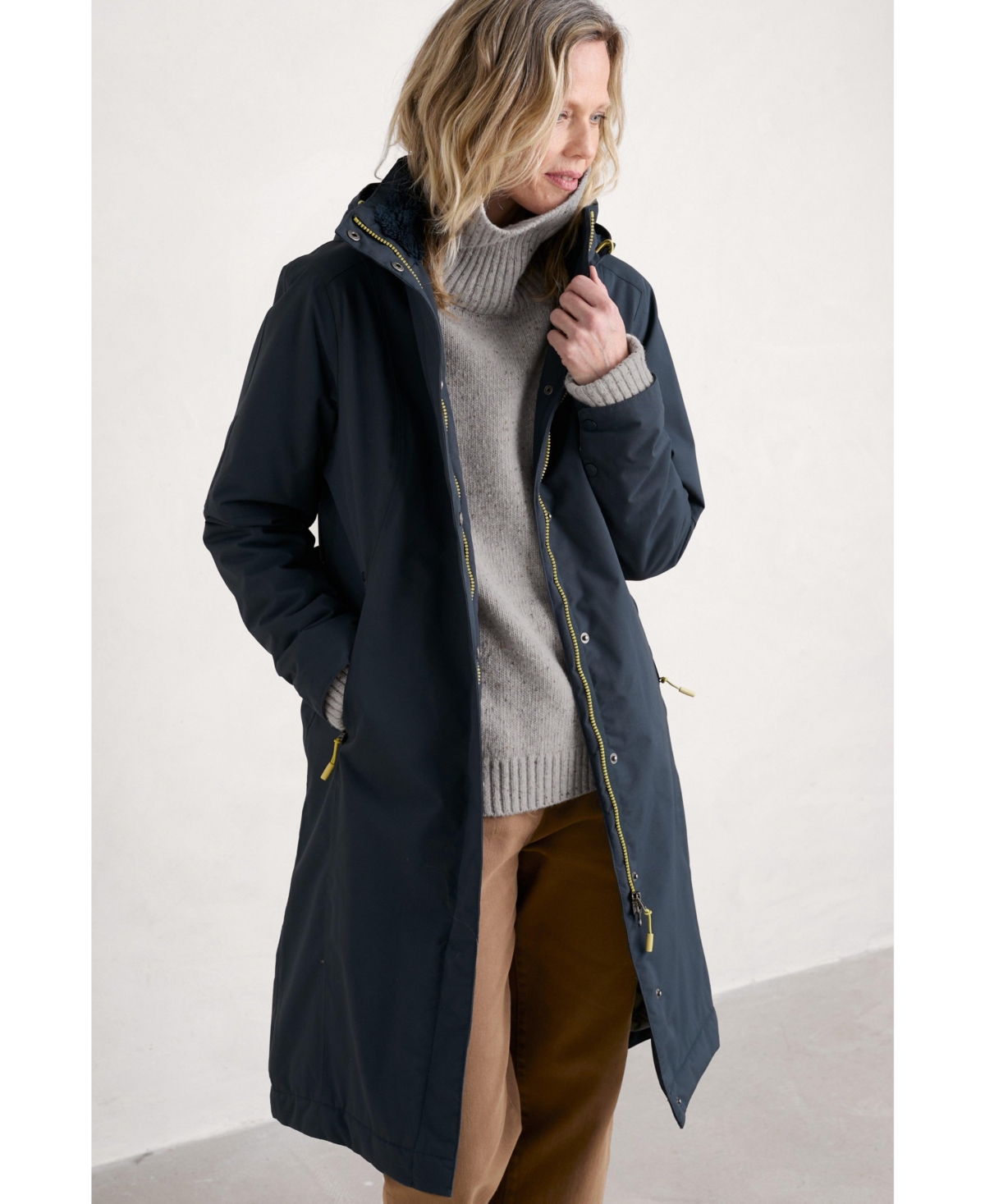 Click here for Seasalt Cornwall Womens Janelle Coat - Squid ink prices