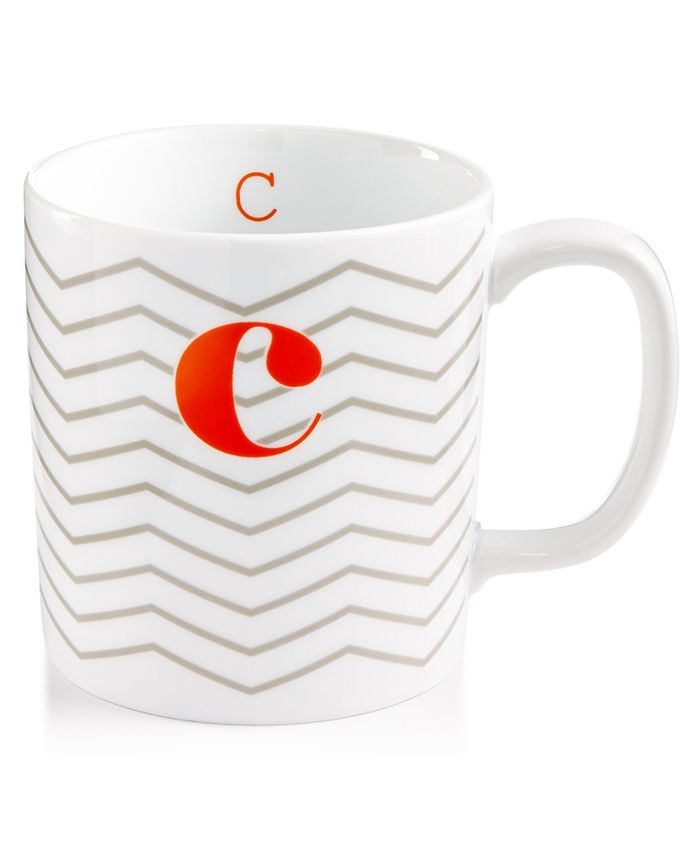 The Cellar CLOSEOUT! Chevron Initial Mug Collection "C" Mug, Created ...