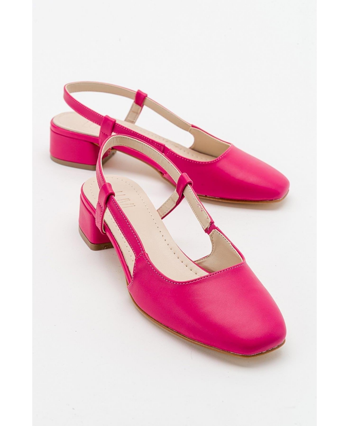 Click here for Siena Block Heel Sandal (Women) - Fucshia faux lea... prices